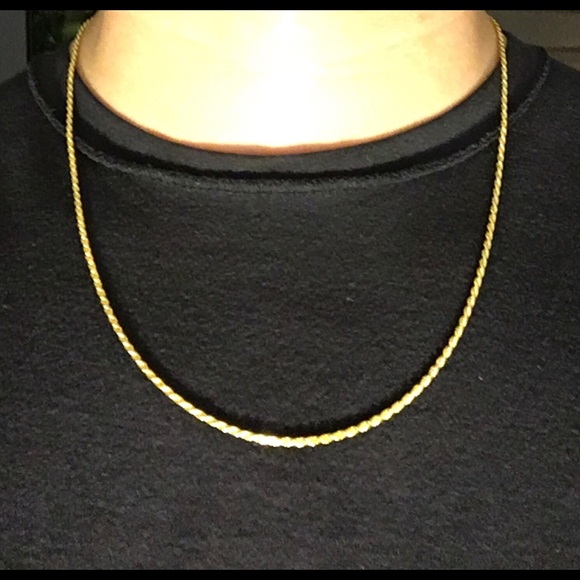 Accessories | Gold Chain 14k Gold Vermeil Rope Chain 22in 2mm | Poshmark